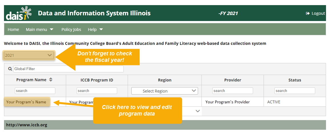 General Help – DAISI 2.0 User Guide
