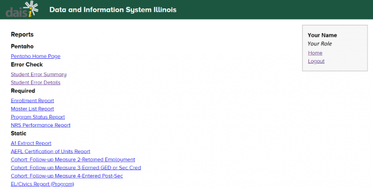 General Help – DAISI 2.0 User Guide